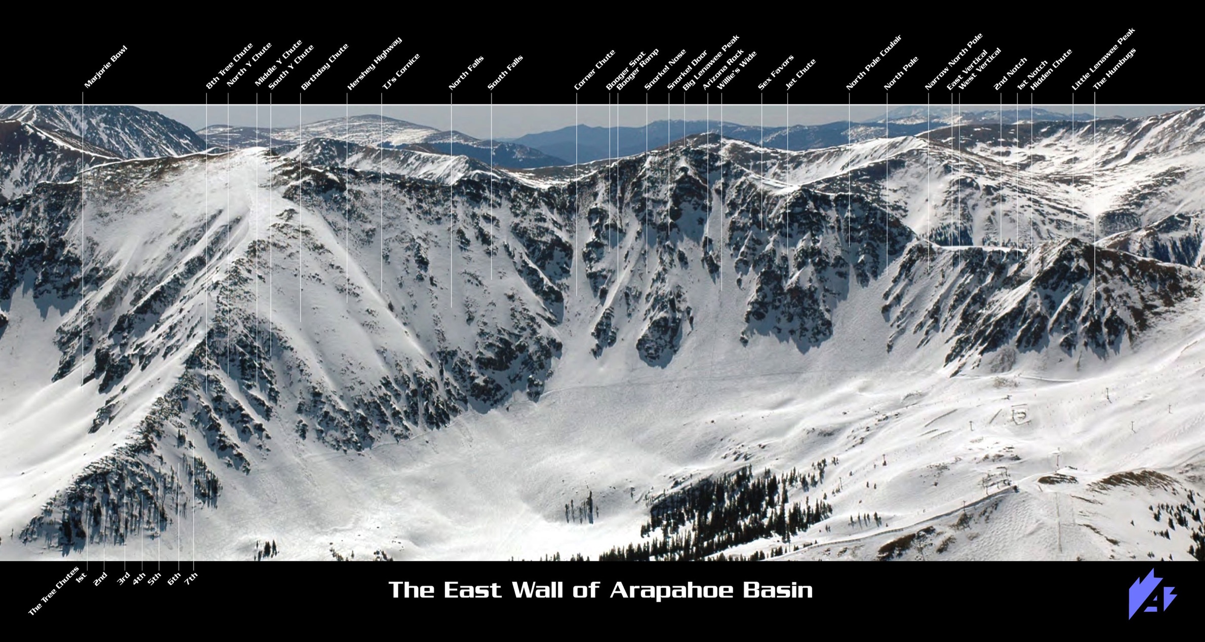 Colorado Ski Maps | A-Basin Ski Resort Trail Map